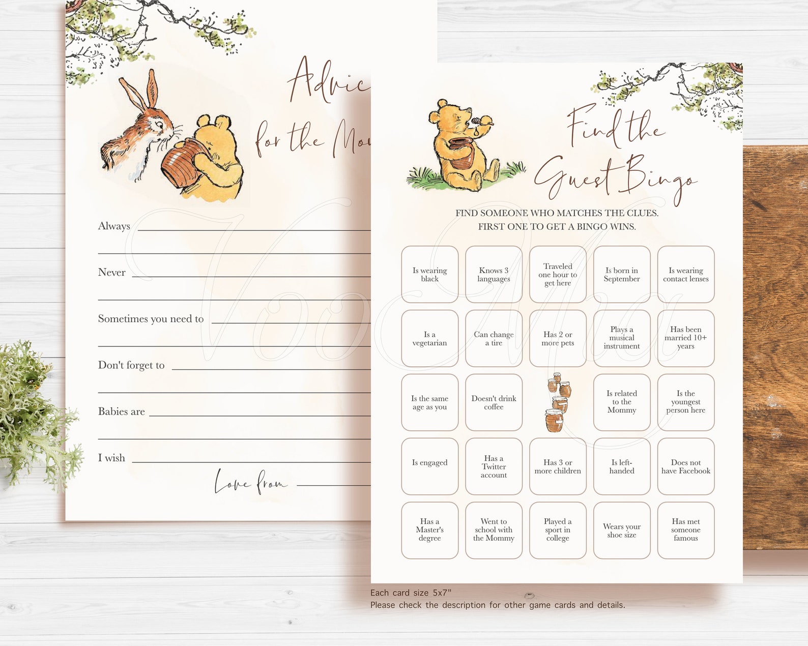 Classic Winnie the Pooh Baby Shower Games Editable Printable - Etsy