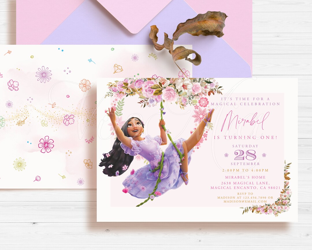 Isabela Birthday Invitation, Encanto Editable Party Invite Template ...