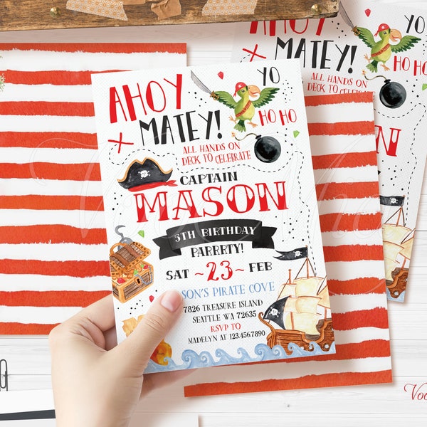 Pirate Invitations - Etsy