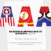 Superhero Alphabet Printable Letters, Superheroes Font Characters - Etsy