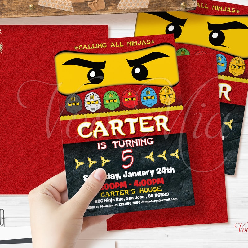 Ninjago Invite - Etsy
