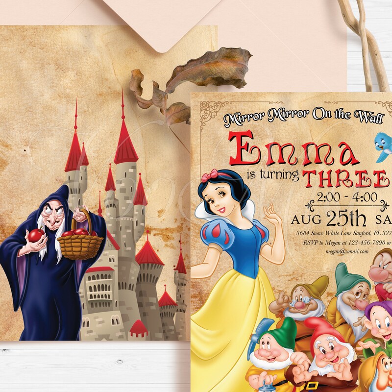 Snow White Invitation - Etsy