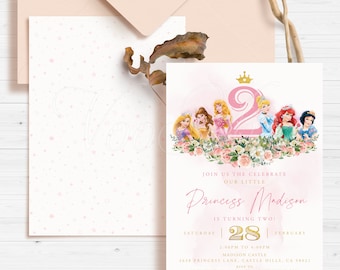 EDITABLE, Princess Party Invitation TEMPLATE, Printable Invite ...