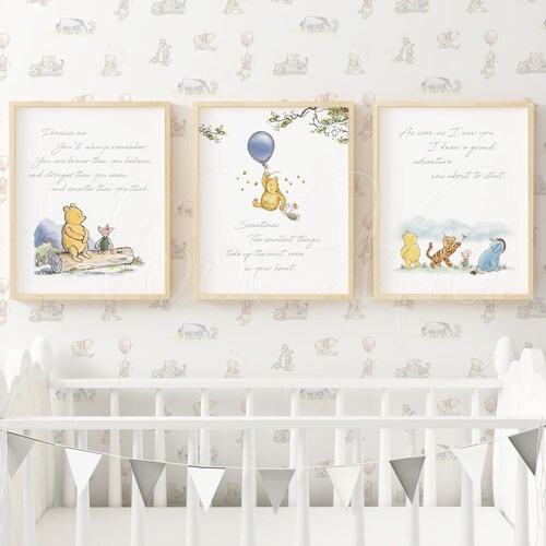 Classic Winnie the Pooh Nursery Prints - Etsy