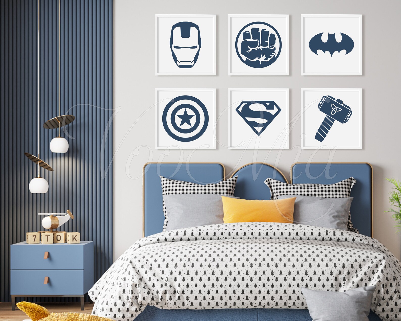Superhero Nursery Print Boys Bedroom Decor Superheroes Wall - Etsy