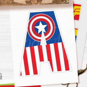 Superhero Alphabet Printable Letters, Superheroes Font Characters - Etsy