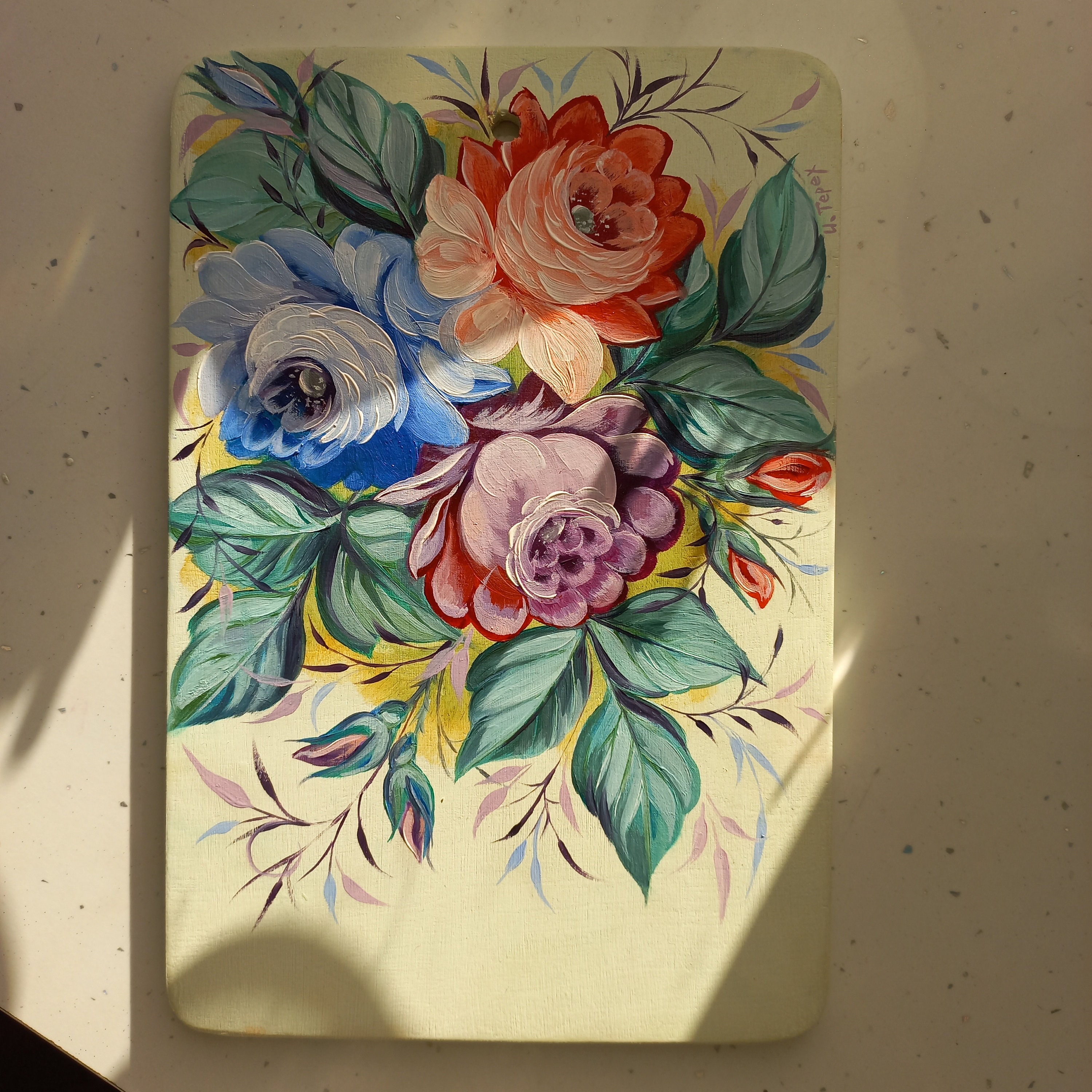 Cutting Board Hand-painting on Kitchen Decorative Wooden Board - Etsy
