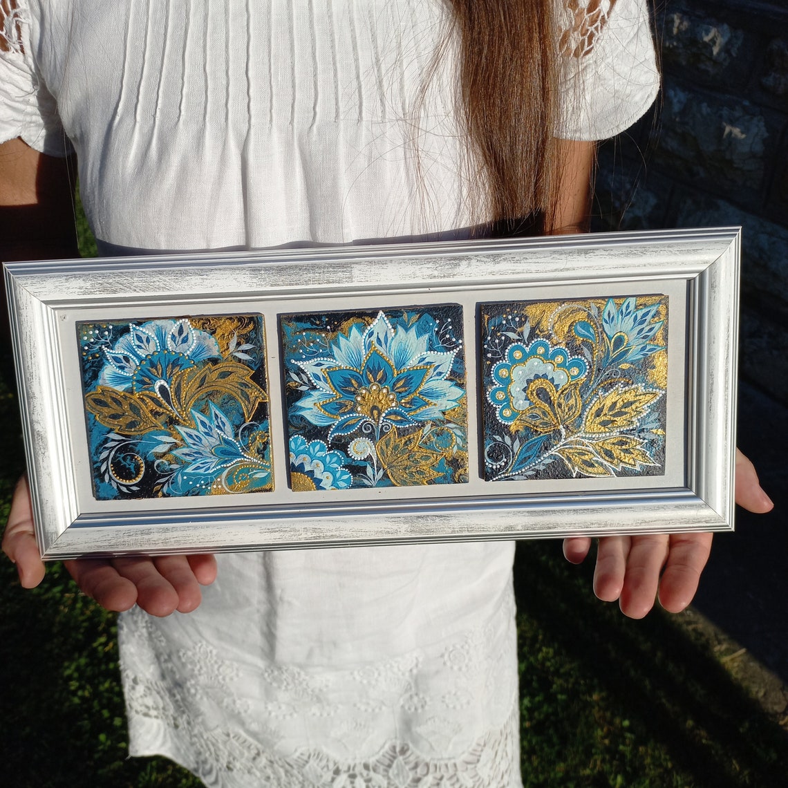 Wall Hanging Decor Hand-painted Tiles Wall Art Tile Wall - Etsy