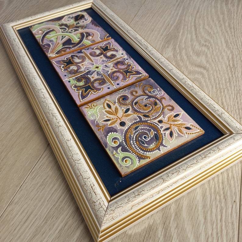 Wall Hanging Decor Hand-painted Tiles Wall Art Tile Wall - Etsy