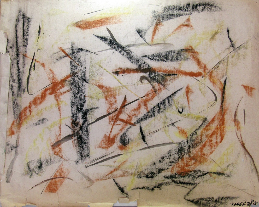 Anger: Abstract Pastel Drawing on Paper - Etsy