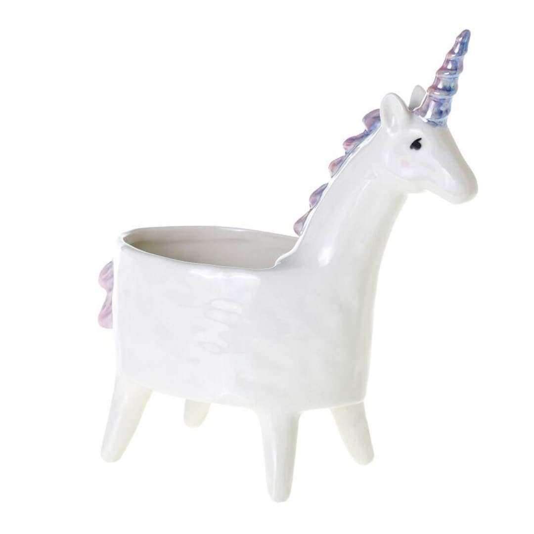 Unicorn Planter | Ceramic Animal Plant Pot | Nursery Decor | Baby ...