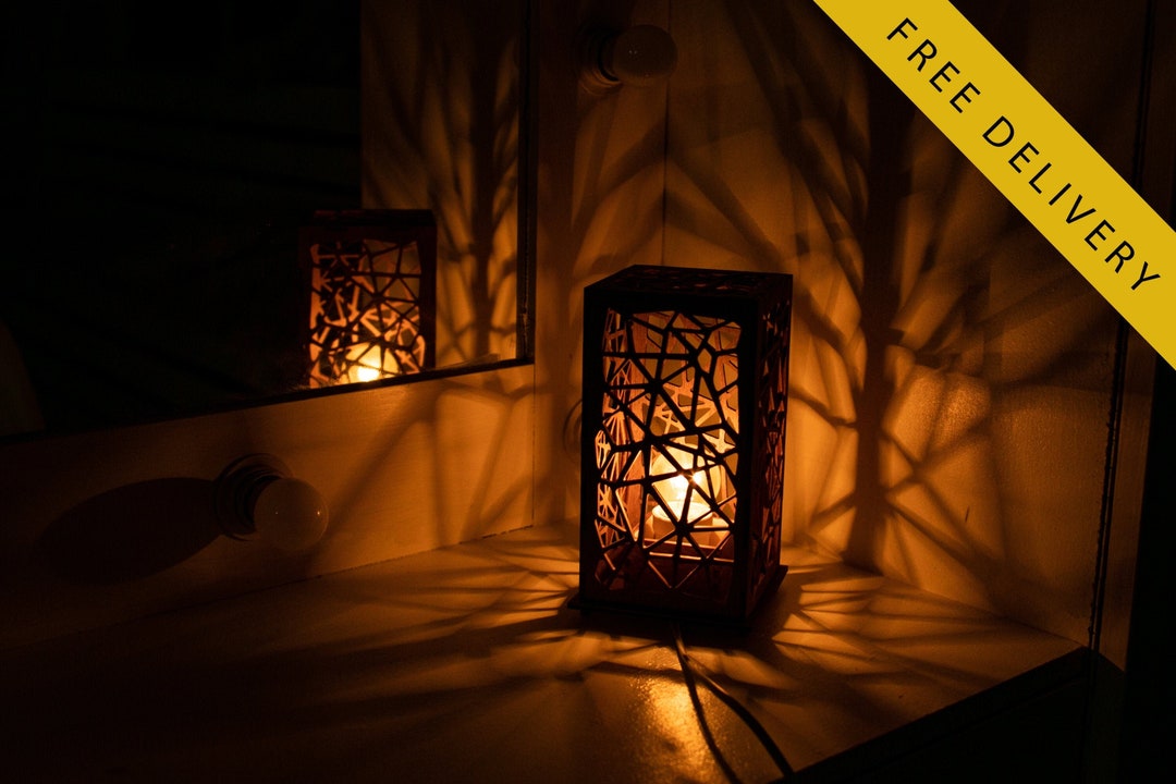 Fairy Lamp, Shadow Lamp Forest Inspired, Cool Wooden Night Light for ...