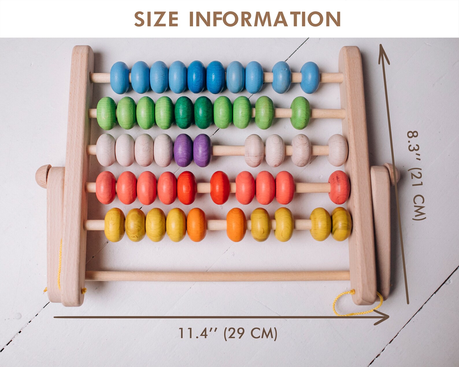 Boho Wooden Abacus Counting Toy Montessori Toy Wooden Toy | Etsy