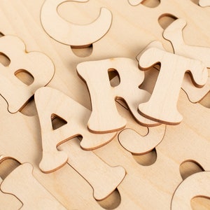 Wooden Alphabet Puzzle Letter ABC Eco Friendly Letters Puzzle - Etsy