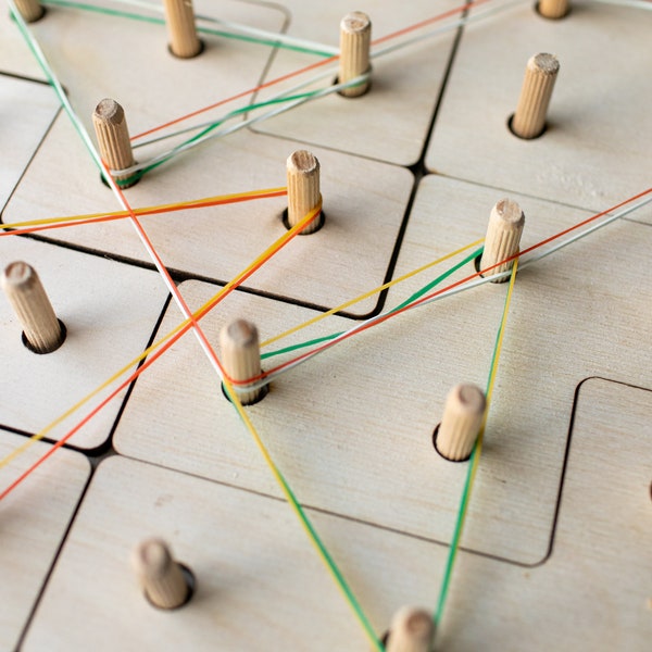 Wood Geoboard - Etsy