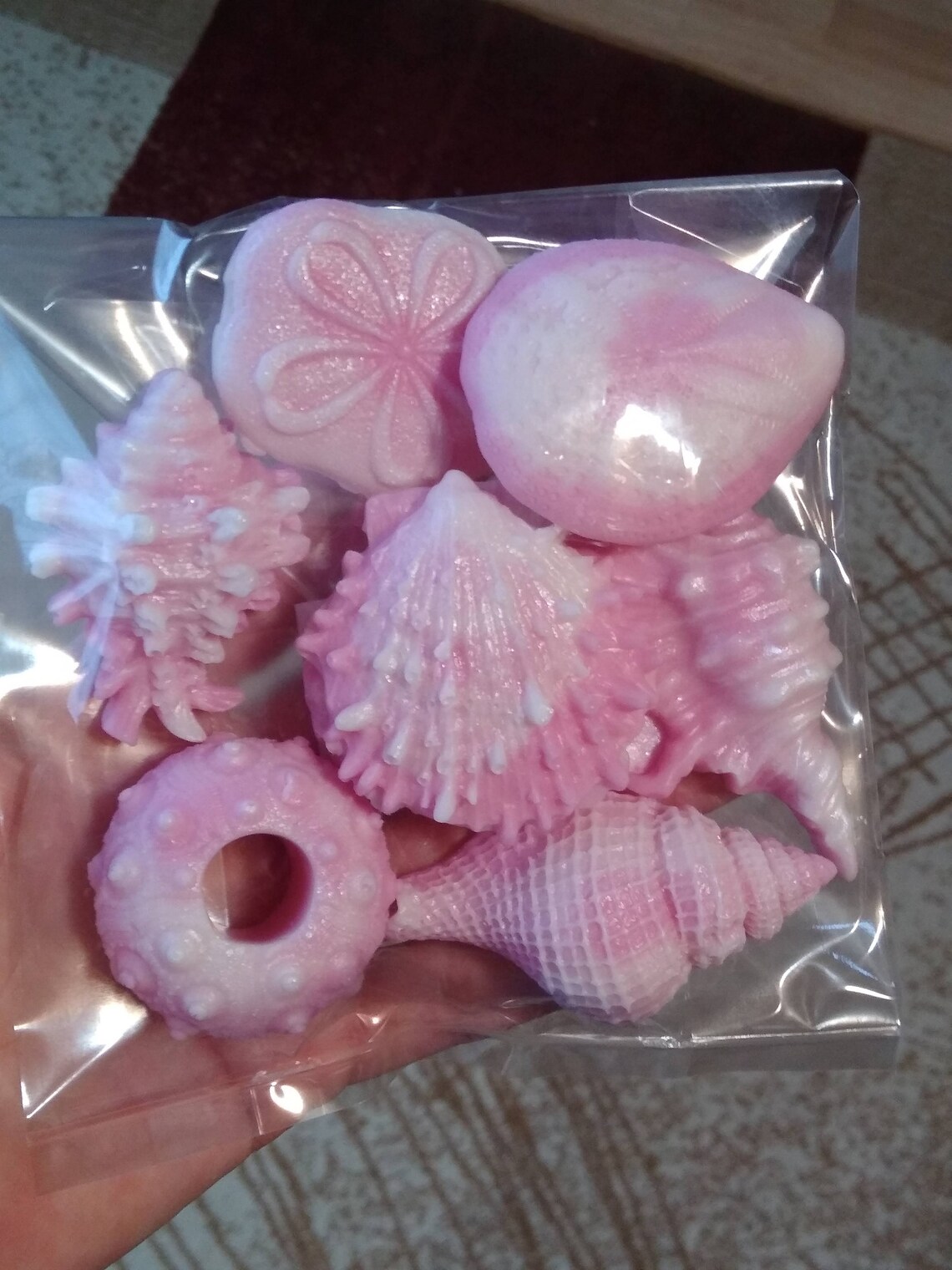 8 Seashell Soaps Dark Shell Soap Sea Shell Soap Beach Theme | Etsy