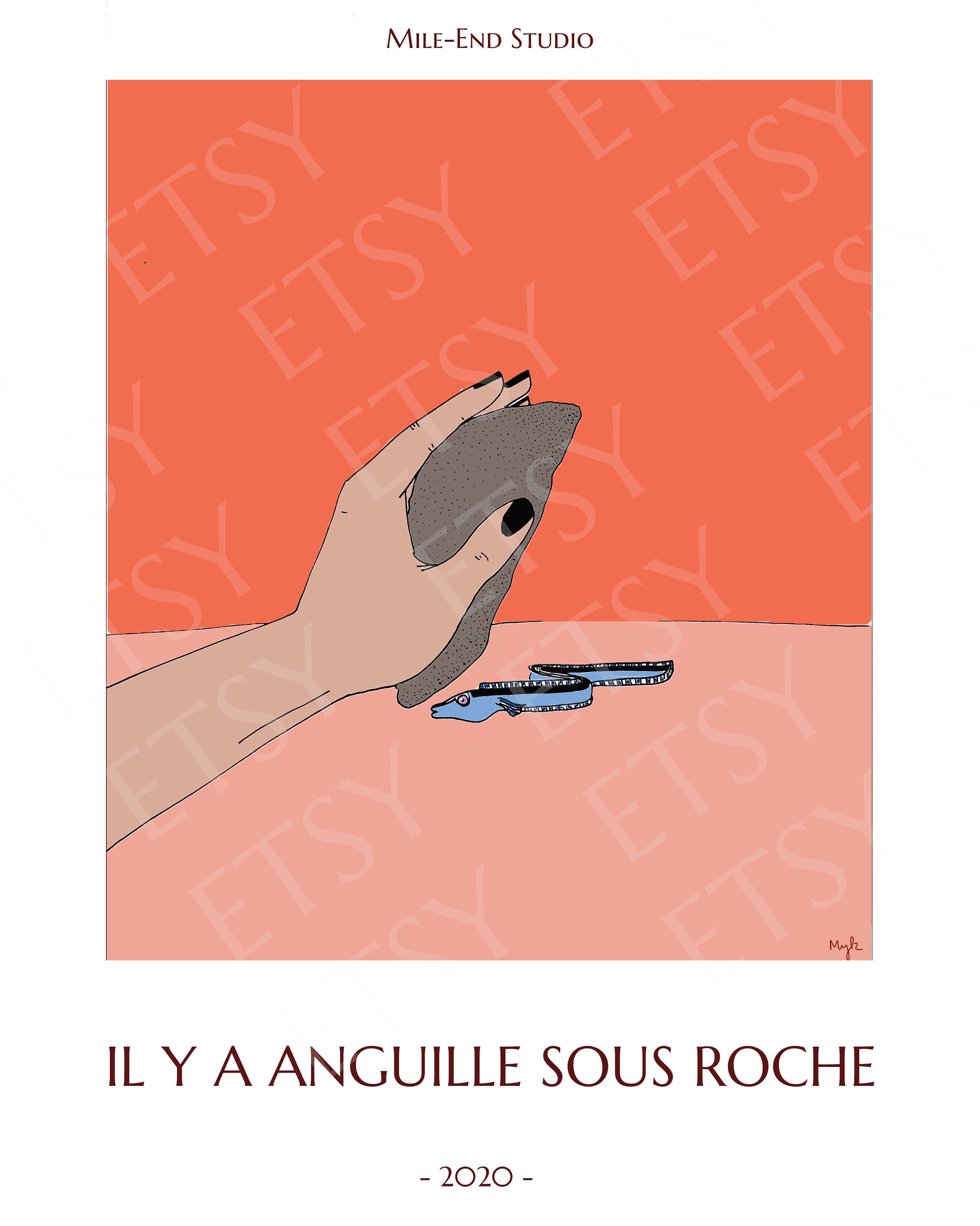 Print Il Y a Anguille Sous Roche - Etsy