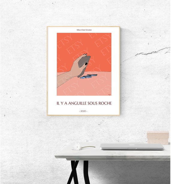 Print Il Y a Anguille Sous Roche - Etsy