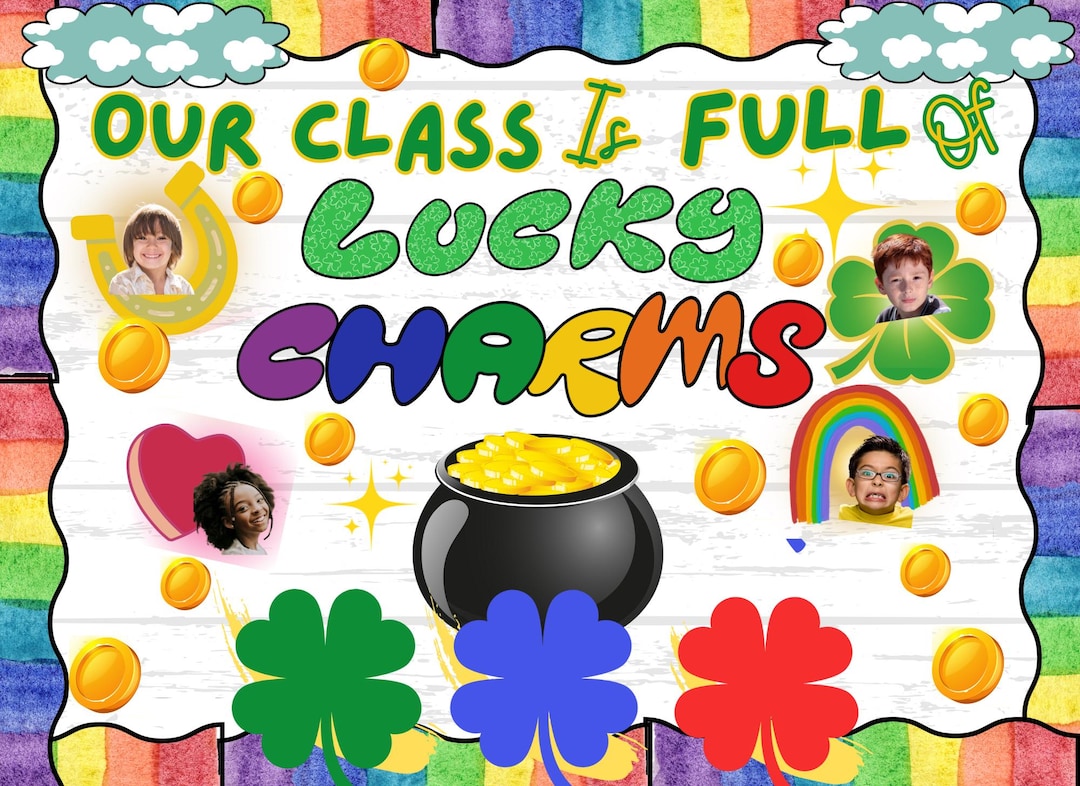 Lucky Charms Bulletin Board, St Patick's Day Bulletin Board, March ...