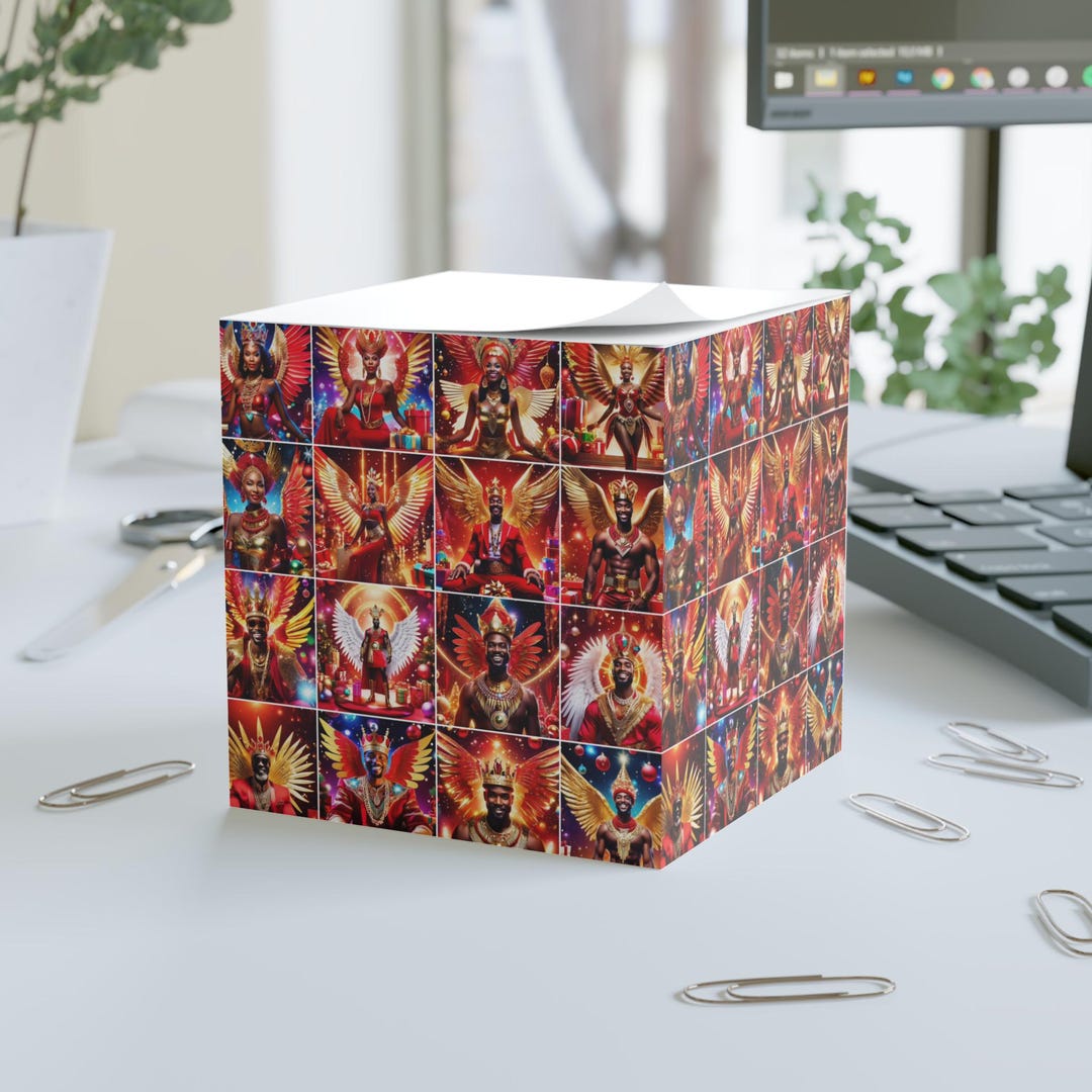 Colorful Note Cube With Angelic Designs Perfect for Gifts, Office Decor ...