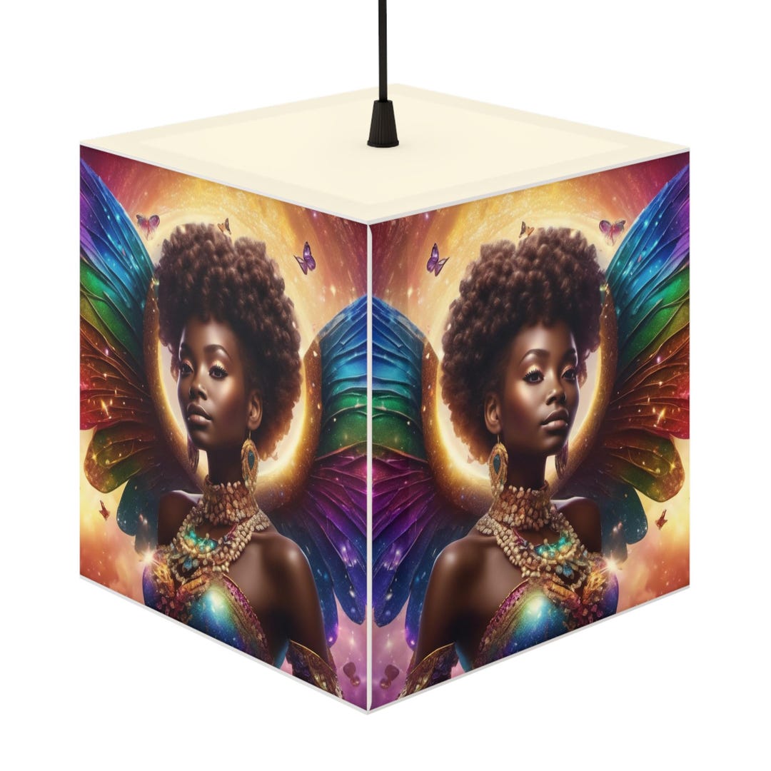 Young Lady Angel Cube Lamp - Etsy