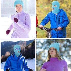 Crazy Lizard 3 Hole Balaclavas Knitted Full Face Cover Ski Mask, Winter ...