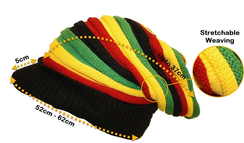 Rasta Hat for Dreadlocks. Bob Marley Mens Hats Beanie Hat. - Etsy Finland