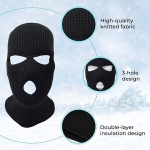Crazy Lizard 3 Hole Balaclavas Knitted Full Face Cover Ski Mask, Winter ...