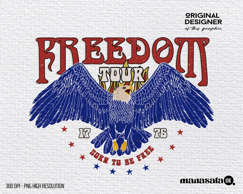 Sublimation Design | Freedom Design | Instant Download | American Flag ...