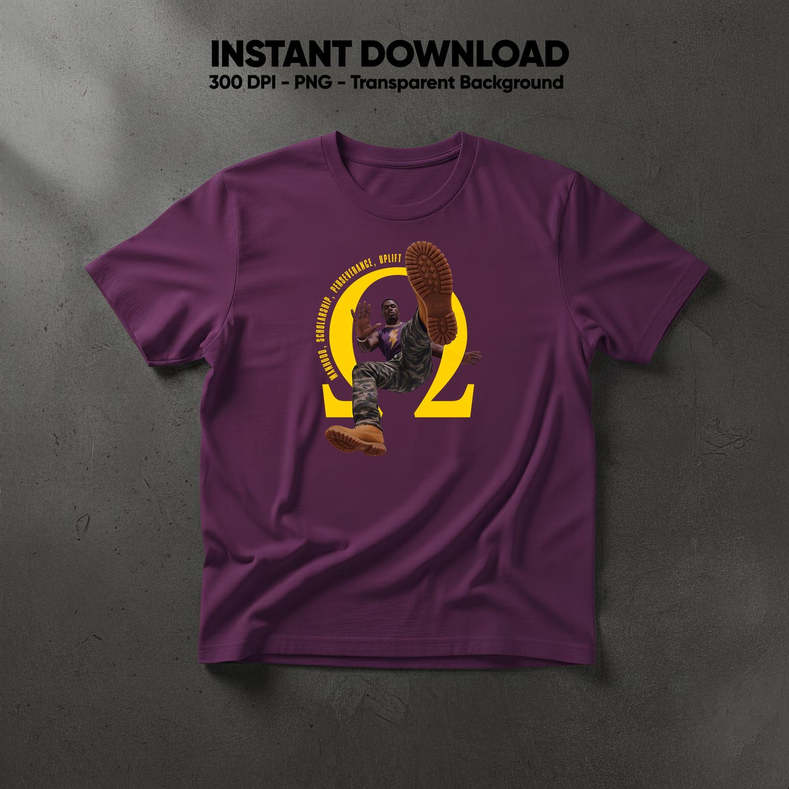Omega Psi Phi Que Dog Stomp PNG Divine Nine Fraternity Digital Download ...