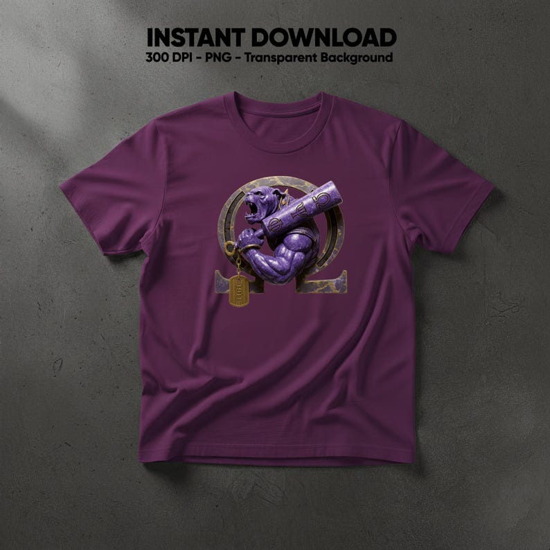 Omega Psi Phi Bulldog PNG Greek Fraternity Digital Art Instant Download ...