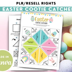 Editable PLR Easter Cootie Catcher Printable | Easter Activities for ...