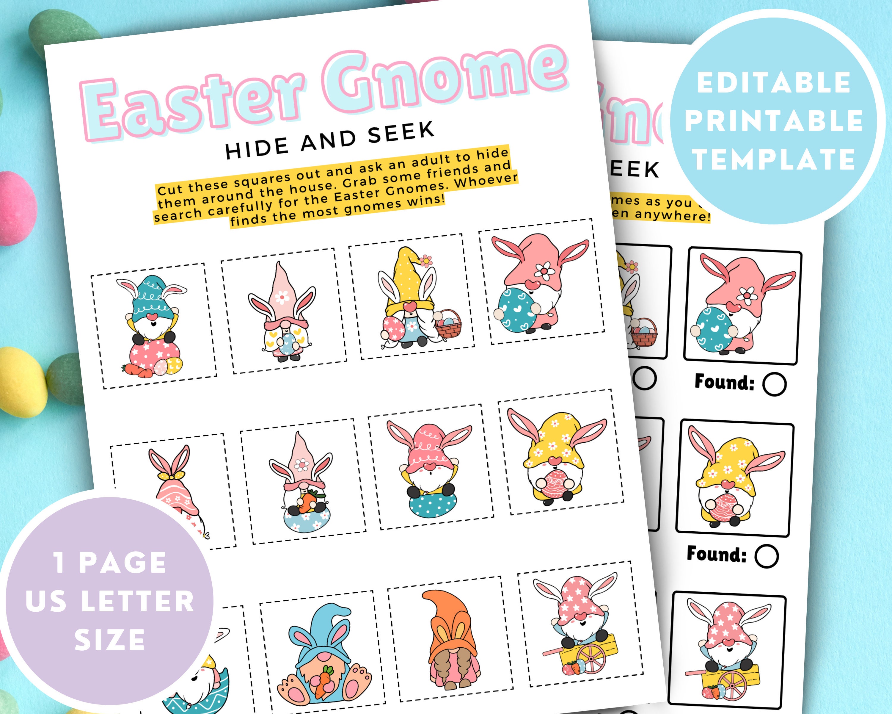 Editable PLR Easter Scavenger Hunt | Printable Canva Template | Find ...