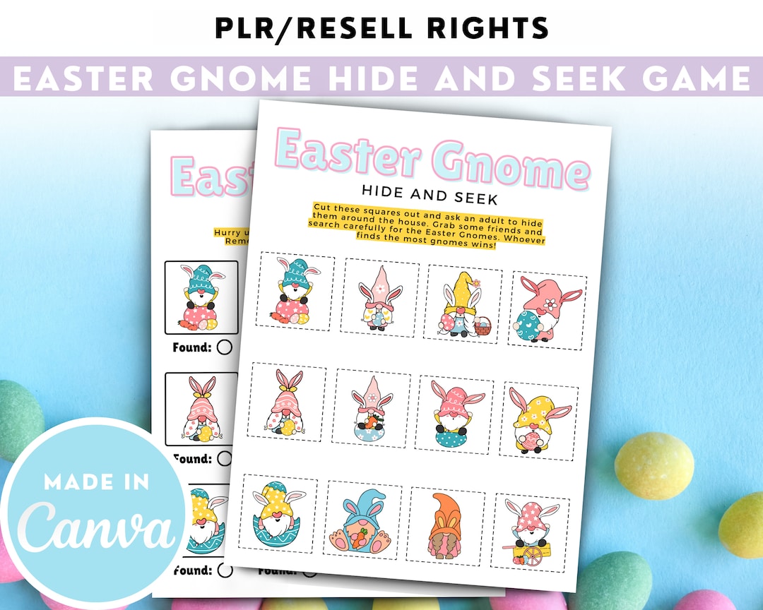 Editable PLR Easter Scavenger Hunt | Printable Canva Template | Find ...