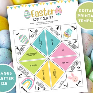 Editable PLR Easter Cootie Catcher Printable | Easter Activities for ...