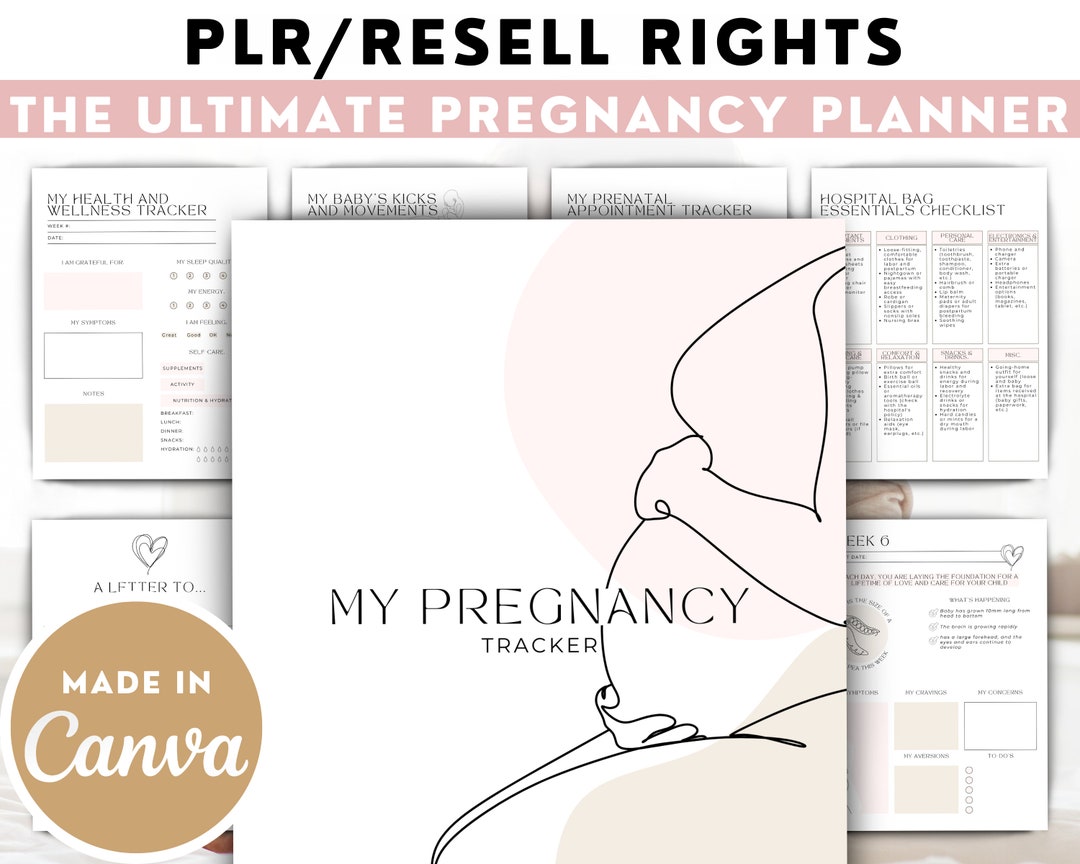 Printable PLR Pregnancy Planner | Commercial Use Pregnancy Planner ...