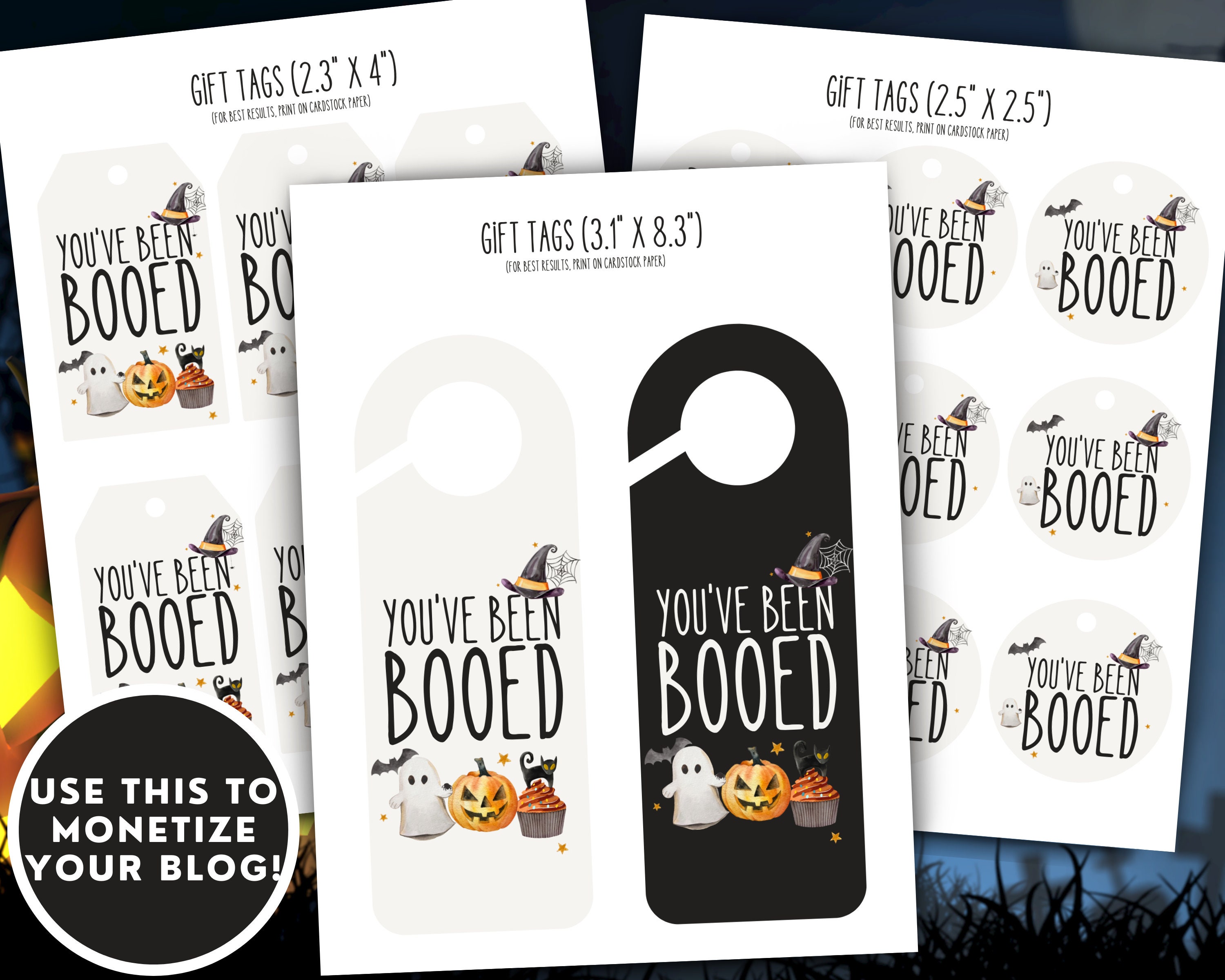 PLR You’ve Been Booed Halloween Printable Template | Halloween ...