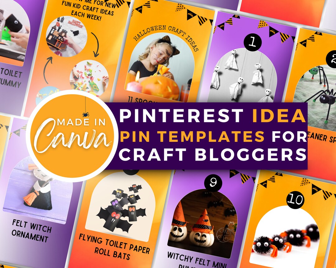 Pinterest Idea Pin Templates for Craft Bloggers | Canva Template ...