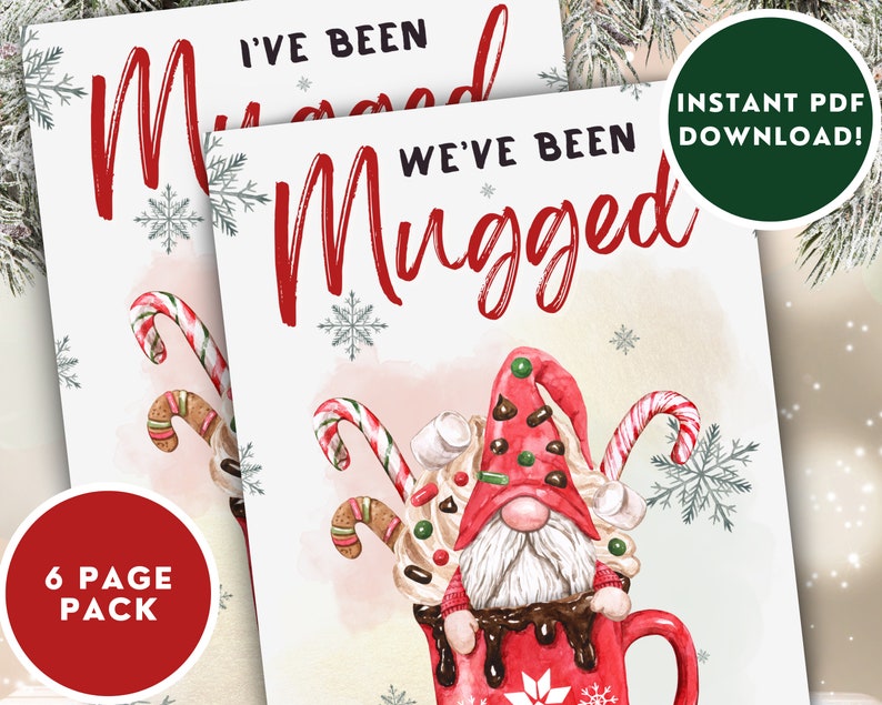 PLR You’ve Been Mugged Christmas Pack Printable Template | Christmas ...