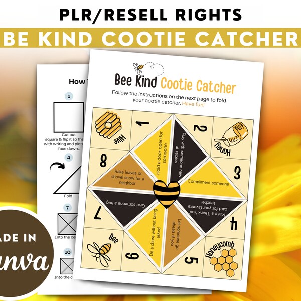 Editable Cootie Catcher Printable - Etsy