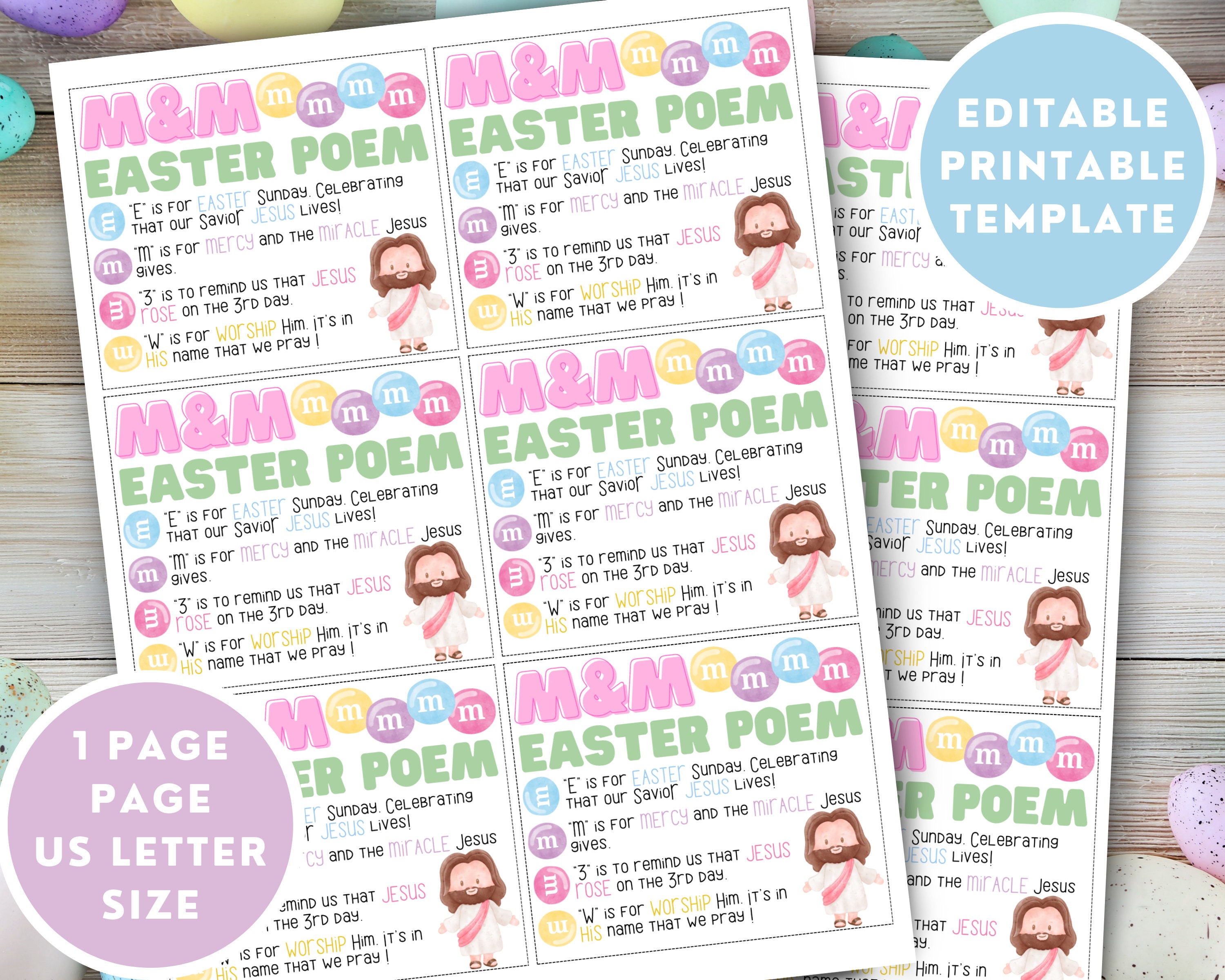 Editable PLR M&m's EASTER Story Poem | Printable Easter Games | Easter ...
