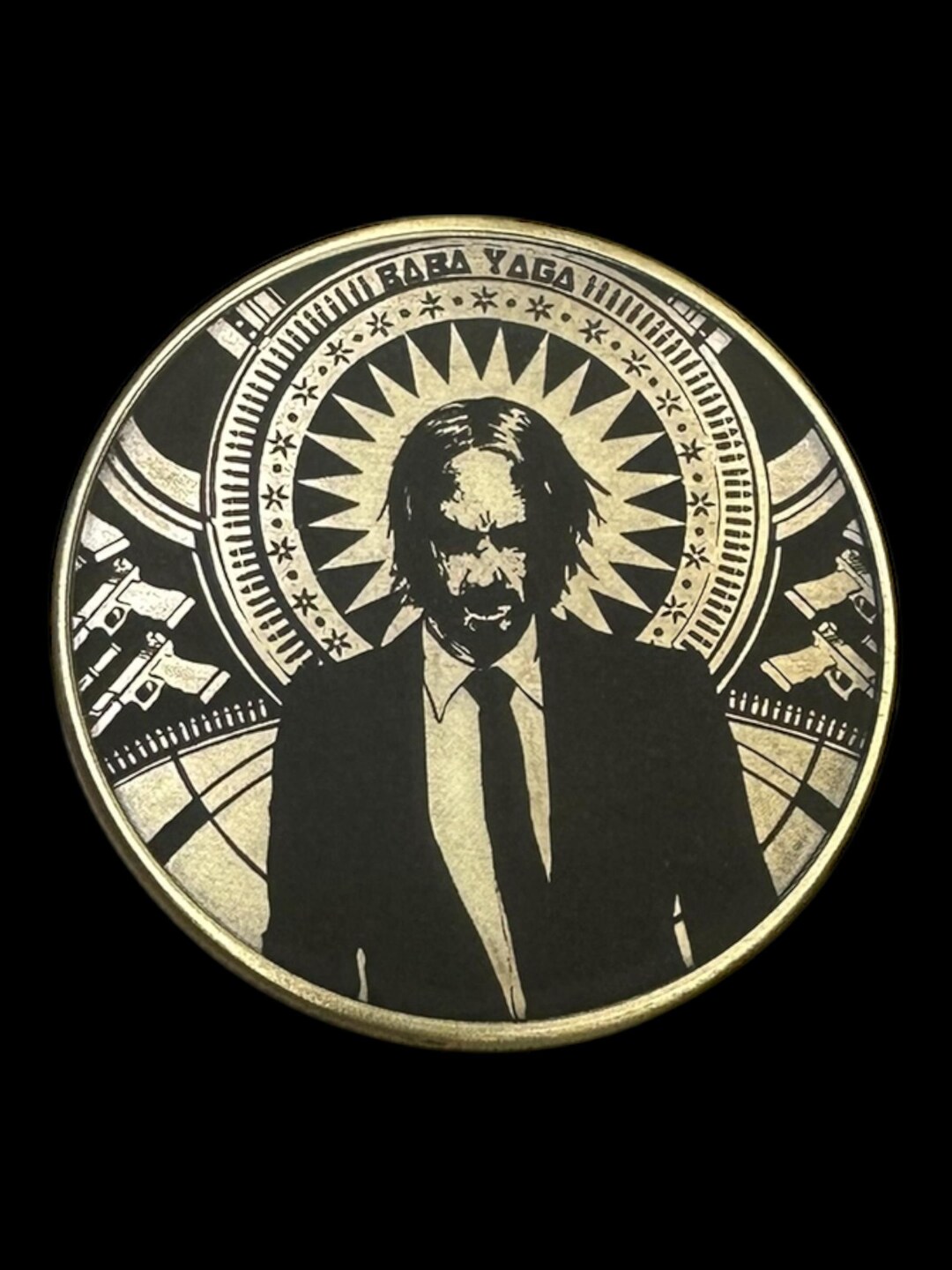 John Wick Momento Mori Laser Engraved Brass Coin - 40mm - Etsy