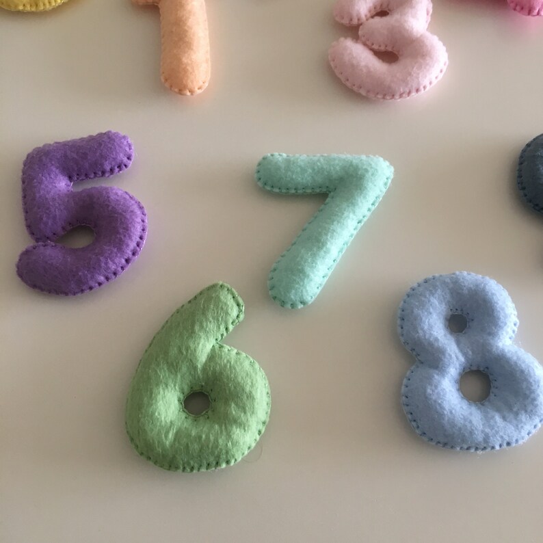 Felt Numbers, Toys for Kids, Learning Numbers 0-9, Educational Toys ...