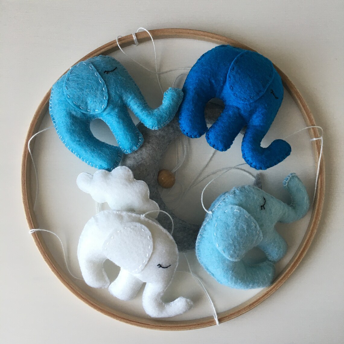 Cute baby mobile Elephants Nursery Mobile Felt baby mobile | Etsy
