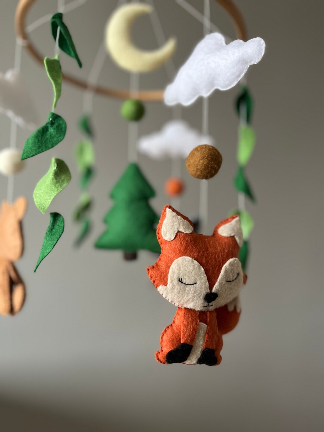 Woodland Baby Mobile, Forest Animals Baby Mobile, Baby Crib Mobile ...