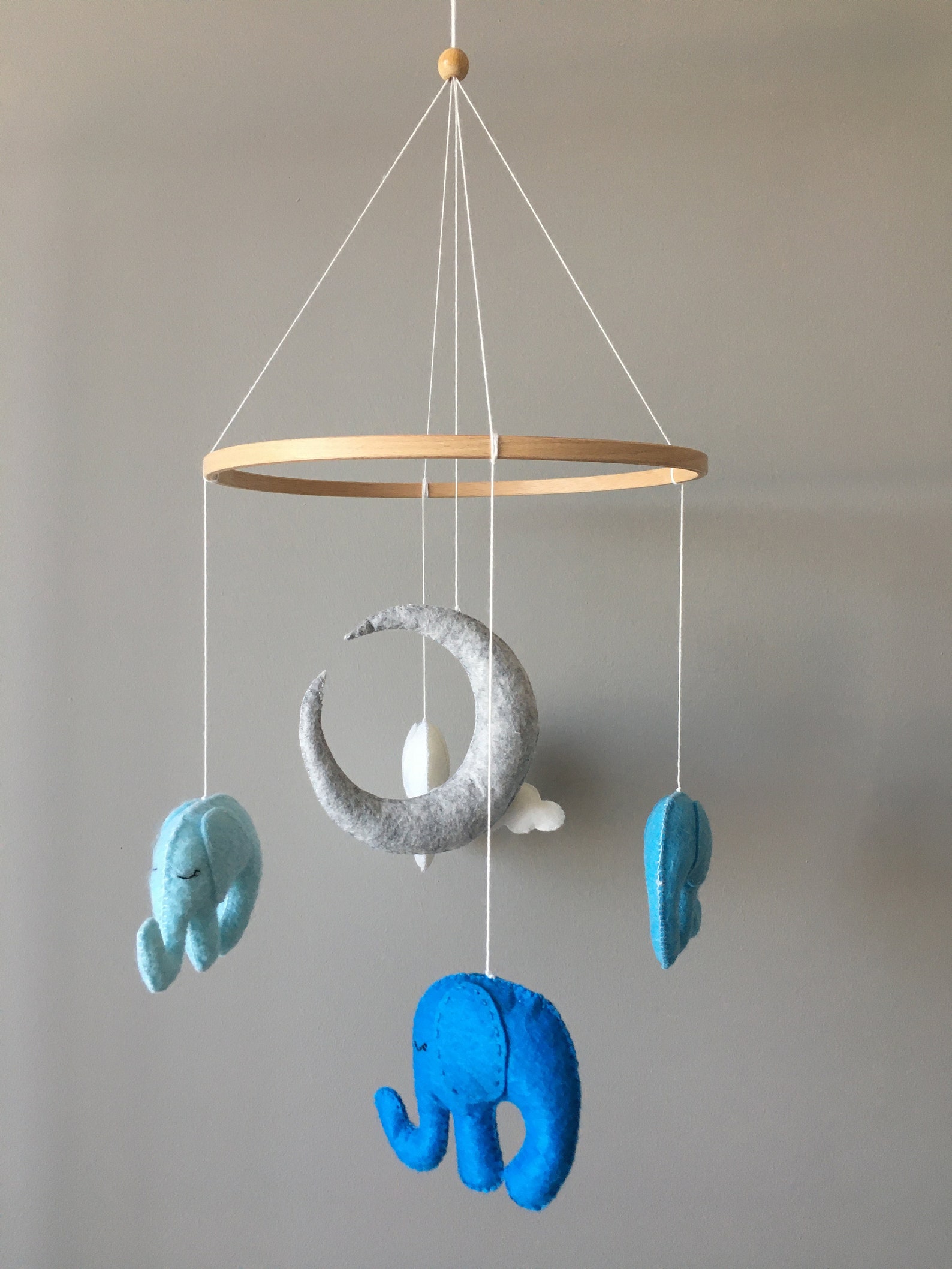 Cute baby mobile Elephants Nursery Mobile Felt baby mobile | Etsy