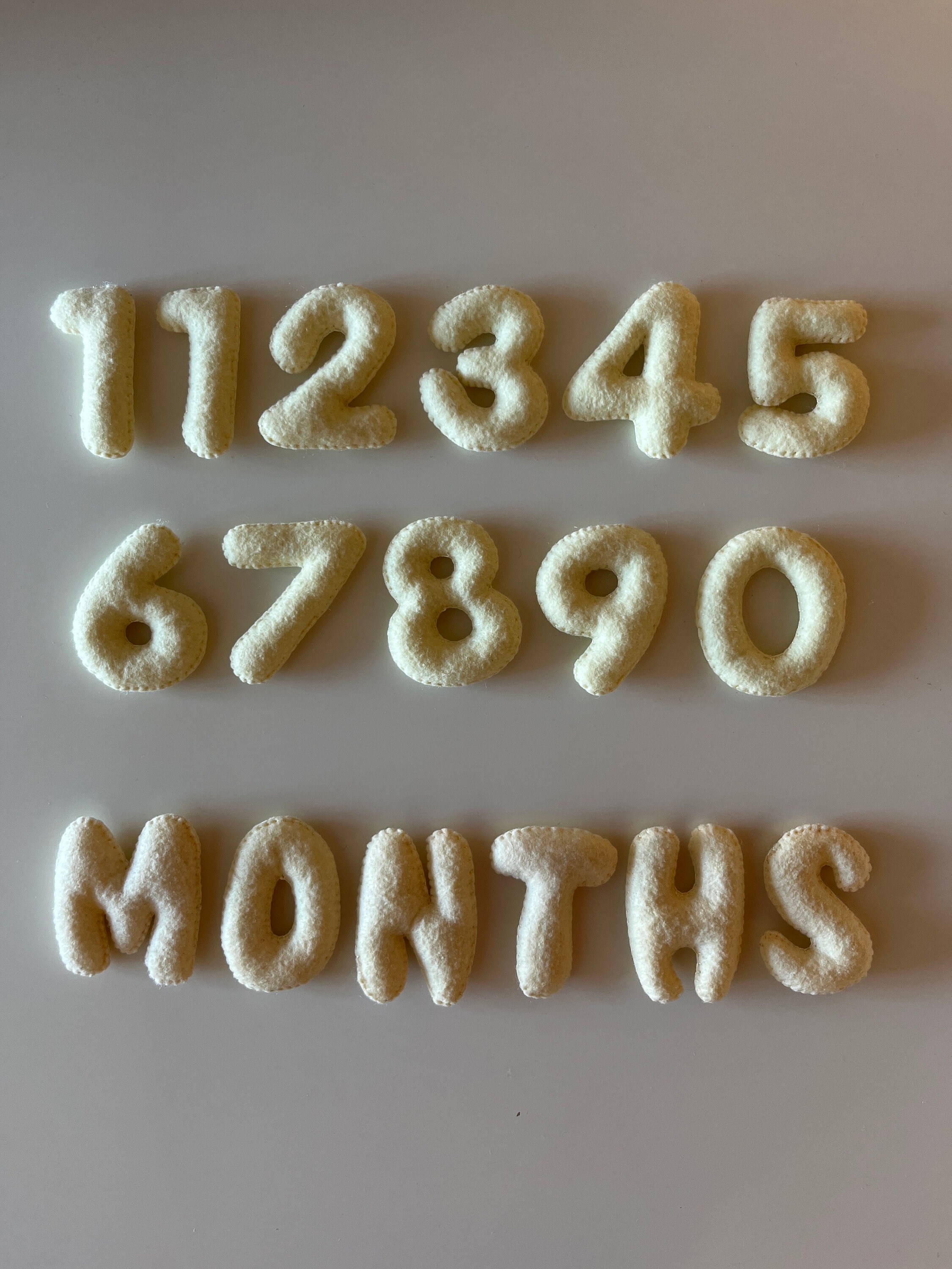 Felt Baby Milestone Numbers, Monthly and Weekly Photo Prop - Etsy