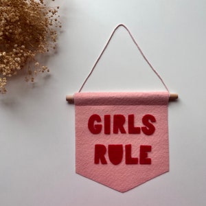 Girls Rule Banner, Girls Rule Wall Decor, Girls Room Decoration - Etsy