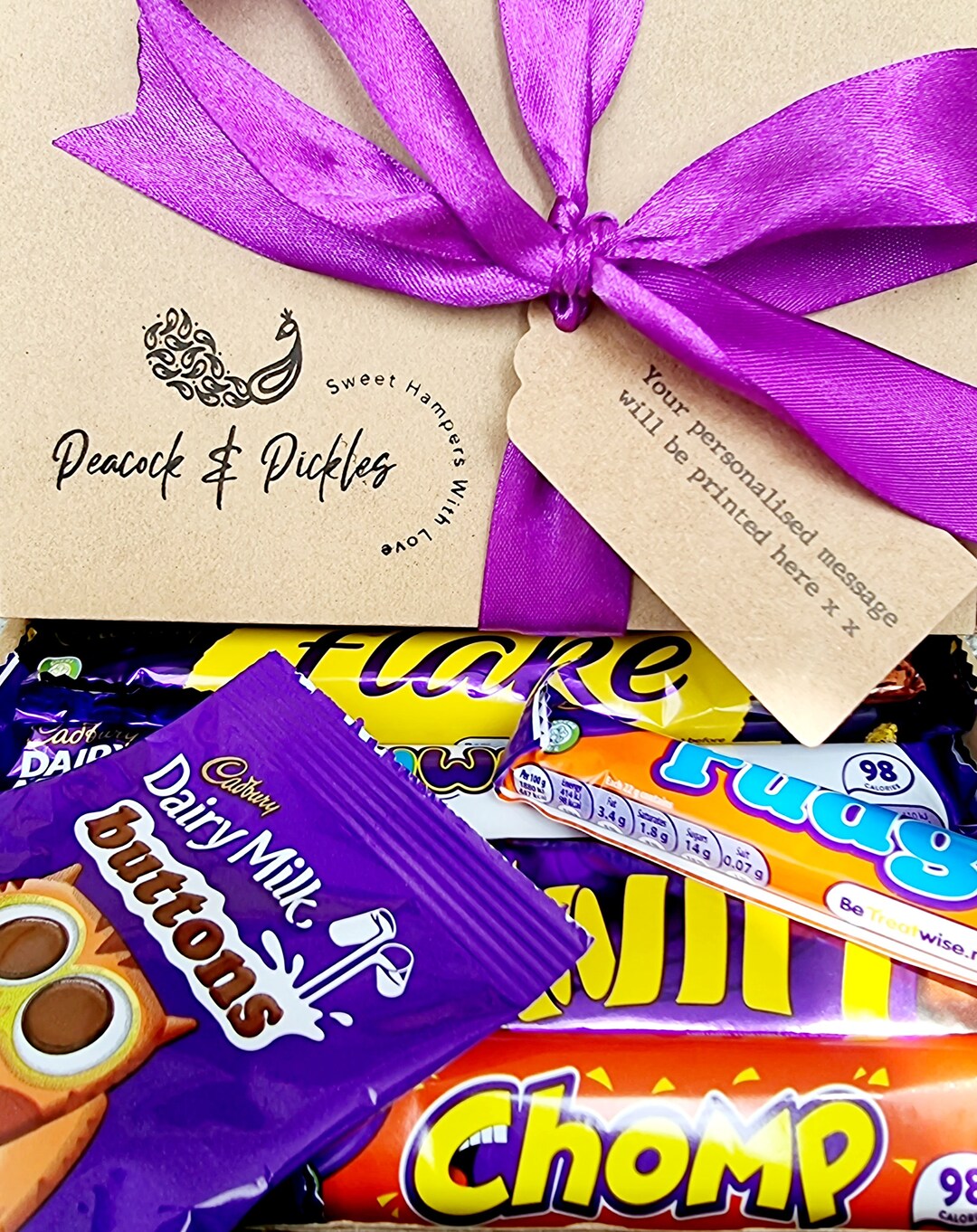 Cadbury Chocolate Bar Gift Box Flake Wispa Dairy Milk Chocolate Gift ...