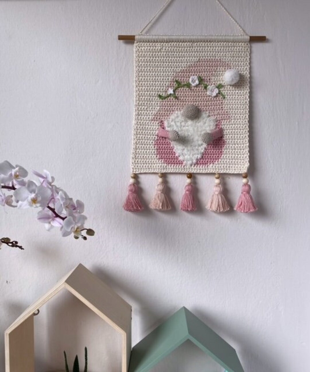 Mural Spring Gnome Wall Hanging Wall Decoration Children's/baby Room - Etsy